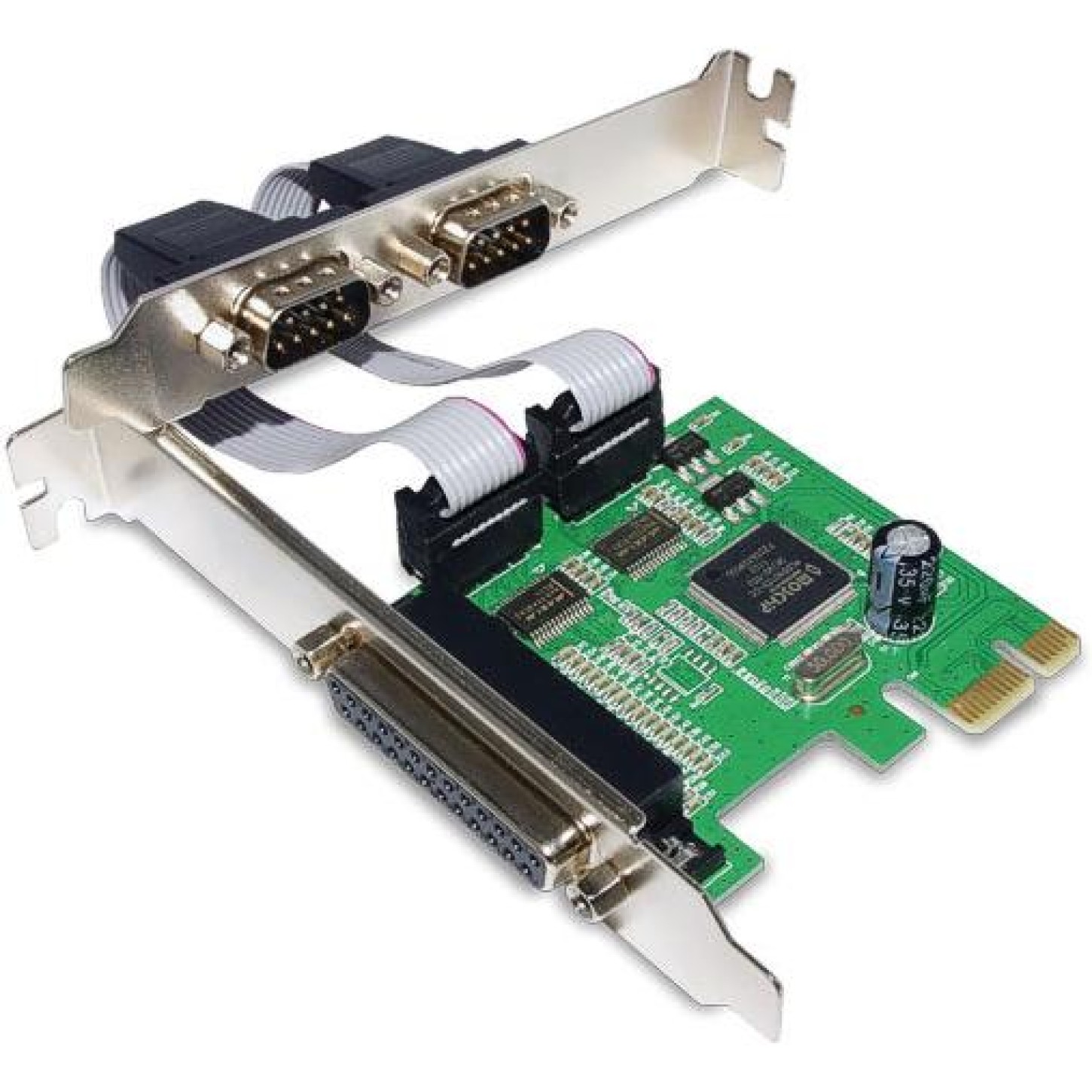 Placa PCI-Express Multiserial - 2 Portas Seriais e 1 Paralela